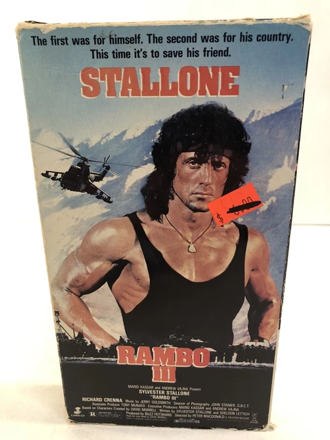 RAMBO III (VHS, 1988) Sylvester Stallone International Video ...