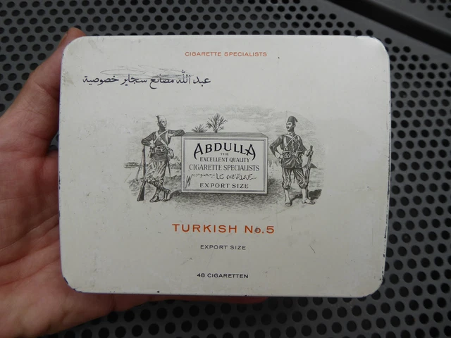 ALTE BLECHDOSE ZIGARETTENDOSE 48 Abdulla Turkish No.5 - Cigarettes Tin ...