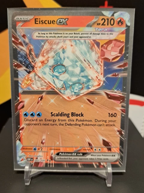 POKÉMON TCG EISCUE ex SV03: Obsidian Flames 042/197 Holo Double Rare ...