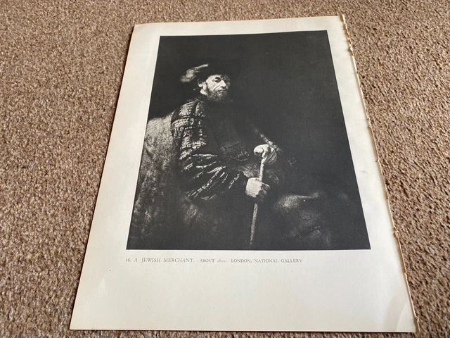 1944 REMBRANDT PLATE/PRINT 13X10 A Jewish Merchant £5.00 - PicClick UK