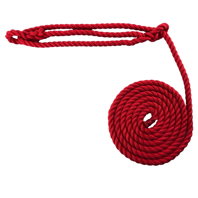 12MM RED SOFTLINE Plain Show Rope Halter x 8ft, Cow Sheep Horse Animal ...