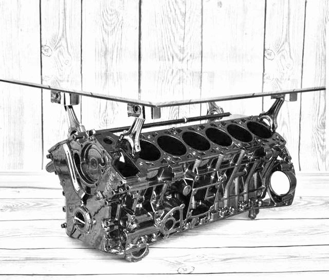 MERCEDES W140 V12 engine block engine table engine coffee table unique ...