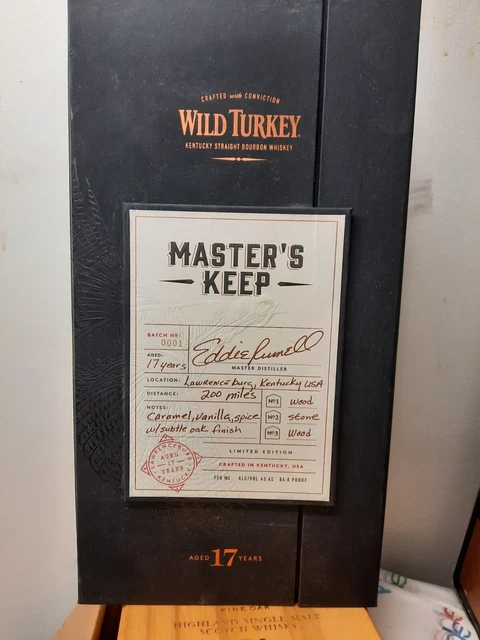 WILD TURKEY MASTERS Keep Aged 17 Years LIMITED EDITION Empty Box £73.06 ...