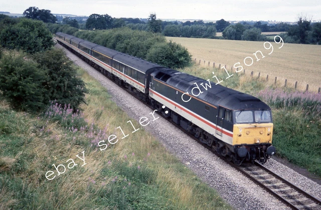 35MM BRITISH RAILWAY Slide - BR Class 47 No. 47818 at Charlbury 1992 ...