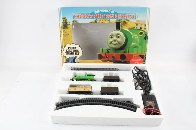 BOXED RAILWAY SET Hornby Thomas TTE OO Gauge Model Train Set Percy Loco ...