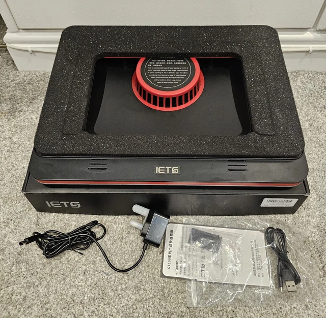 IETS GT500 POWERFUL Turbo-Fan (5000 RPM) Laptop Cooling Pad V1 £60.00 ...