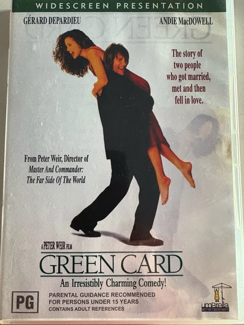 GREEN CARD DVD Gérard Depardieu Andie MacDowell 1990 Exc Cond! £1.74 ...