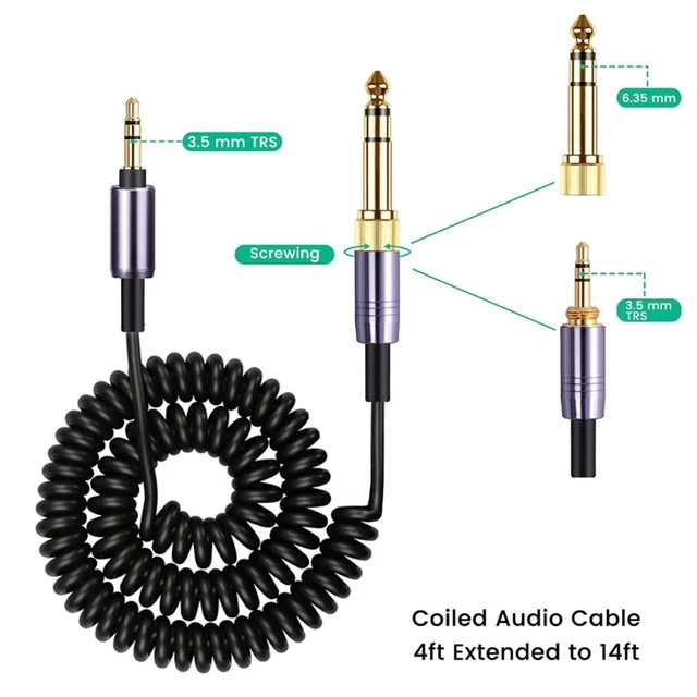 HEADSETS REPLACEMENT WIRE Coiled Headphone Cable for WH-1000XM3 XM2 XM4 ...