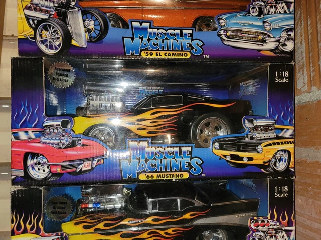 MUSCLE MACHINES 1/18 Ford Mustang Fastback 1966 Flamming Rare EUR 99,00 ...