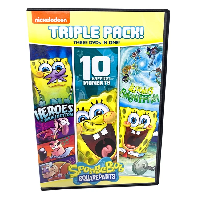 SPONGEBOB SQUAREPANTS 10 Happiest Moments (DVD) Kids Cartoon Good Shape ...
