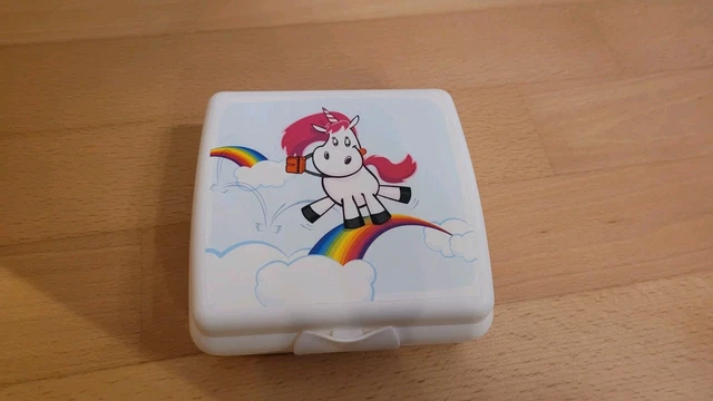TUPPERWARE LUNCHBOX/ VESPERBOX/BROTDOSE Einhorn Weiß EUR 7,00 - PicClick DE