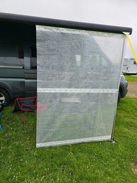 MOTORHOME CARAVAN AWNING Wind & Rain Blocker Privacy Panel £39.99 ...