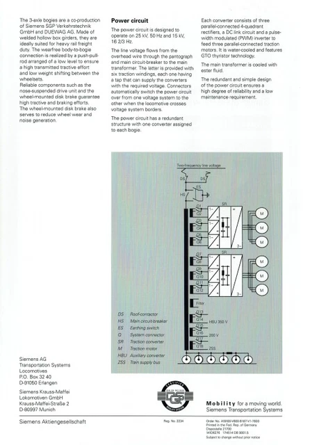 SIEMENS DATA SHEET Class EG 3100 High-Performance Loco for Danish State ...