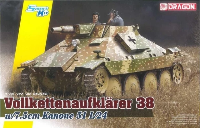 DRAGON 6815 1:35TH scale Vollkettenaufklärer 38 w/7.5cm Kanone 51 L/24 ...