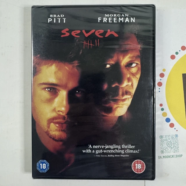 SEVEN DVD 1995 Morgan Freeman Brad Pitt Kevin Spacey Gwyneth Paltrow ...
