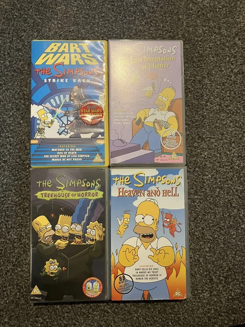 14X THE SIMPSONS VHS Video Bundle ( Inc Treehouse of Horrors, Bart Wars ...