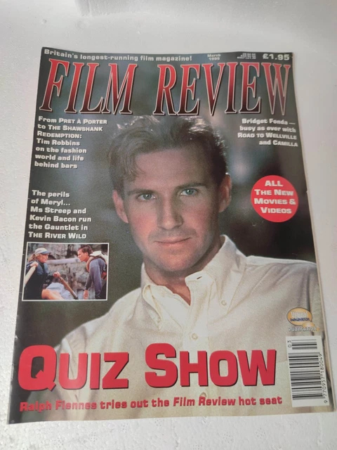 FILM REVIEW MAG 1995 Mar RALPH FIENNES/Bridget Fonda/Tim Robbins/Meryl ...