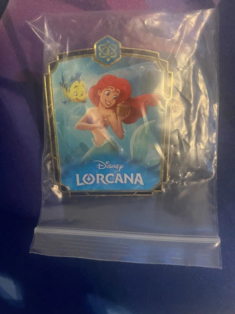 DISNEY LORCANA THE First Chapter PROMO PIN SET OF 3 Ariel Scar Lorcana ...