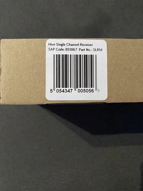 HIVE HEATING SINGLE Channel Wireless Receiver SLR1d For COMBI BOILER ...