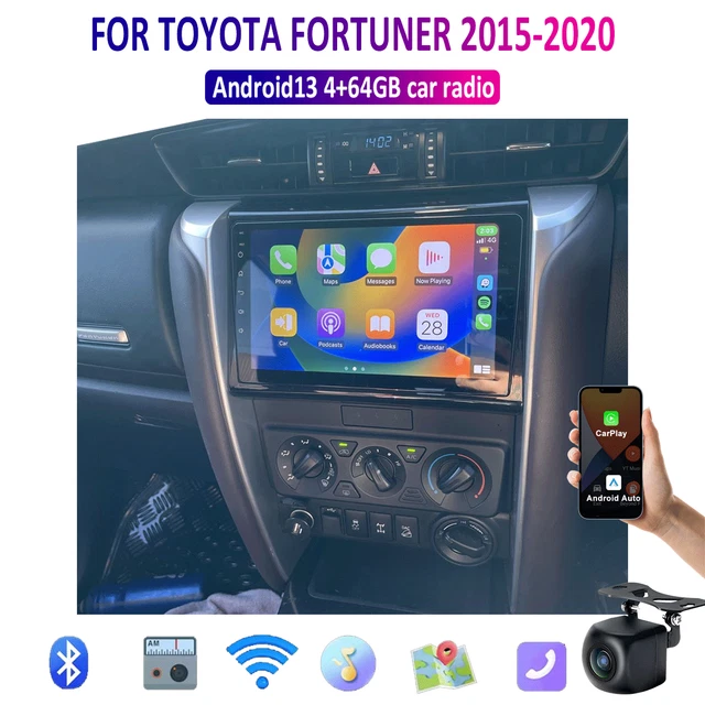 9'' WIRELESS APPLE Carplay Android Auto For Toyota Fortuner 2015-2020 ...