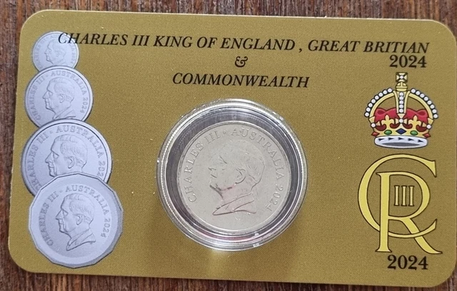 2024 KING CHARLES III Effigy 10c coin ON NEW CUSTOM CARD $10.00 - PicClick AU