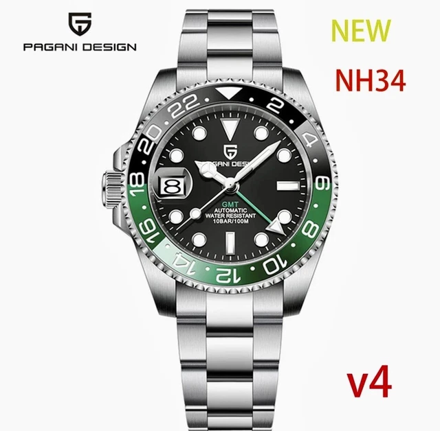 PAGANI DESIGN PD-1662 GMT Sprite Seiko NH34 “Sprite” 40mm V4 Left ...