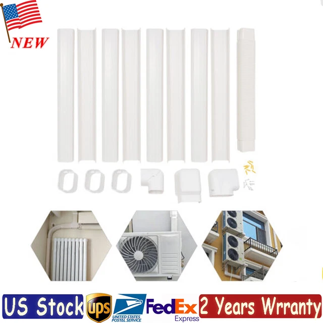 5& 17FT AIR Conditioner PVC Line Set Cover Kit For Split/Central AC ...