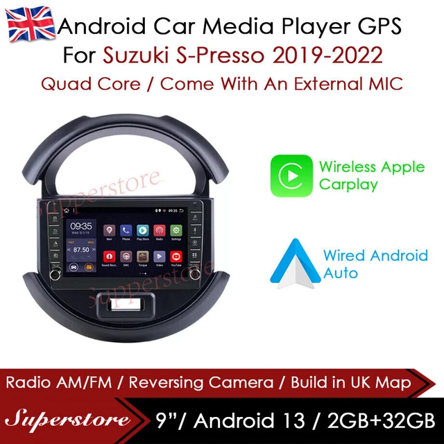 9& ANDROID 13 CarPlay Auto GPS Head Unit Car Stereo For Suzuki S-Presso UK £229.00 - PicClick UK