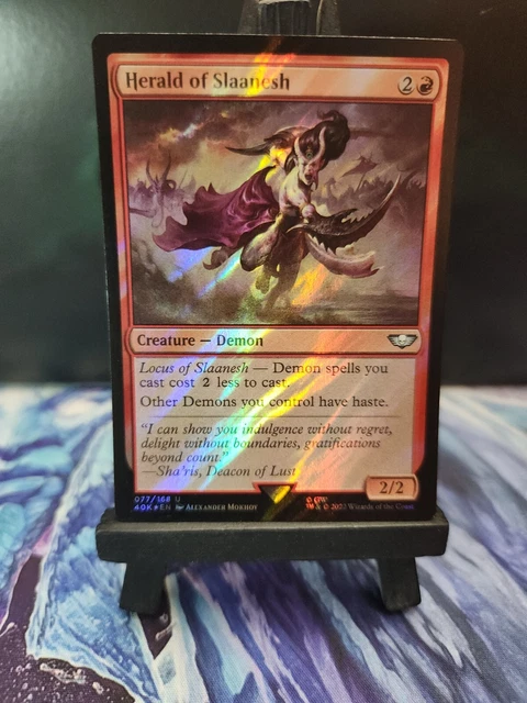 HERALD OF SLAANESH (Surge Foil) Universes Beyond: Warhammer 40 000 MTG neuf dans sa boîte EUR 11 ...