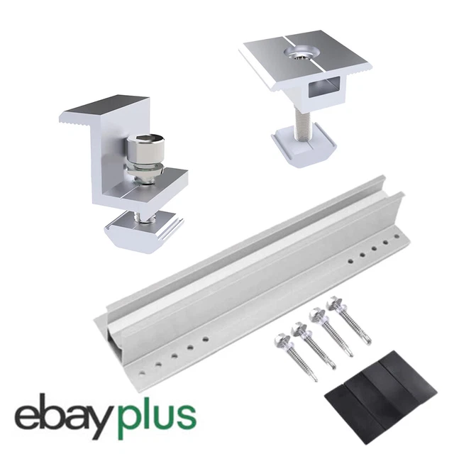 MODULI SOLARI SUPPORTO alluminio lamiera trapezoidale tetto piano ...