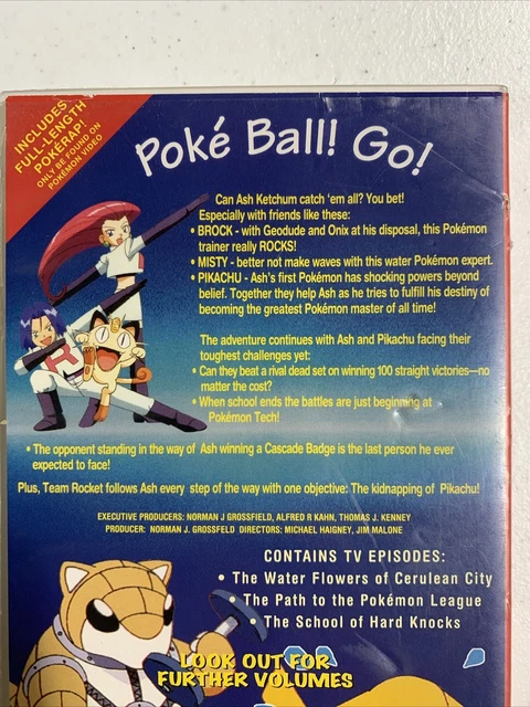 POKEMON: VOLUME 3 - The Sisters of Cerulean City VHS video £8.50 ...