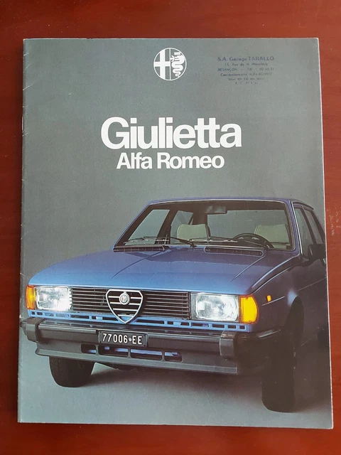 PROSPECTUS CATALOGUE PUBLICITAIRE publicité ALPHA ROMEO GIULIETTA Norev ...