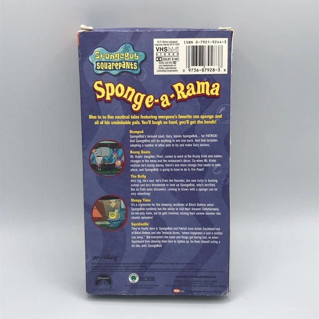 NICKELODEON SPONGEBOB SQUAREPANTS Sponge-a-Rama 2003 VHS Tape 5 ...