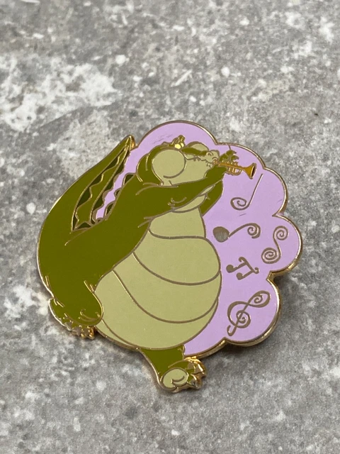 DISNEY DLRP PRINCESS And The Frog Pin Badge Louis The Alligator Playing ...