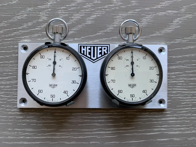 HEUER STOPWATCH SET (Both Fully Serviced) Dashboard Rally Timer 130 £ ...