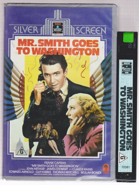 RARE VHS VIDEO Tape MR. SMITH GOES TO WASHINGTON Big Box Ex-Rental RCA ...