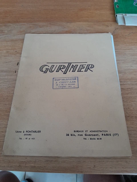 MANUEL CARBURATEUR GURTNER 1953 8 Pages EUR 15,00 - PicClick FR