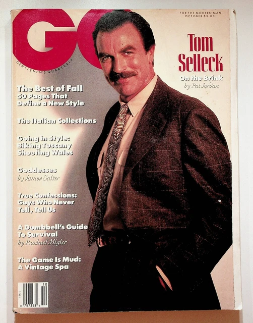 1989 OCTOBER GQ Gentlemen's Quarterly Magazine Tom Selleck Best Of Fall ...