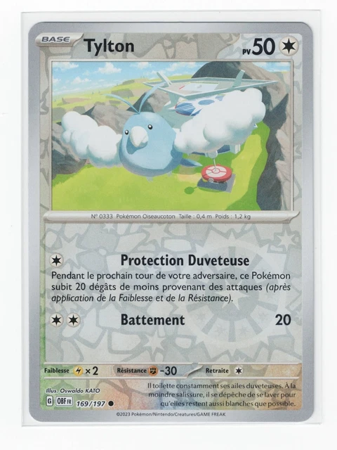 CARTE POKÉMON 169/197 Tylton reverse - EV03 Flammes Obsidiennes EUR 1 ...