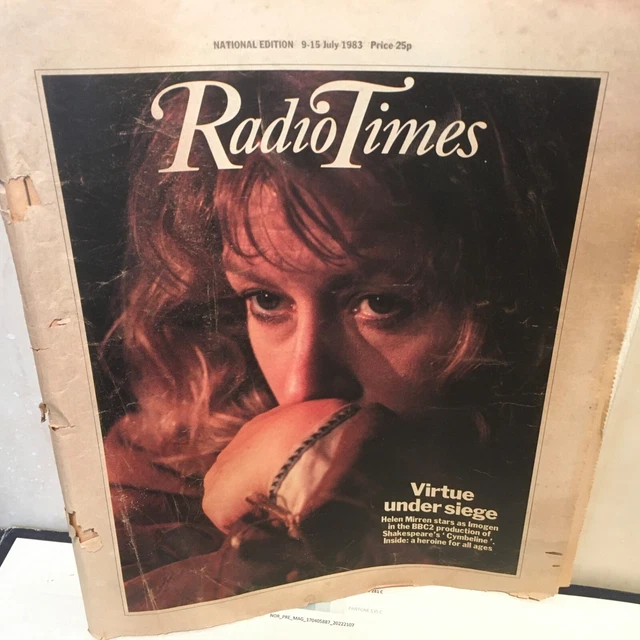 RADIO TIMES: HELEN Mirren, Canoeing, Open Golf, 9-15 July 1983 ...