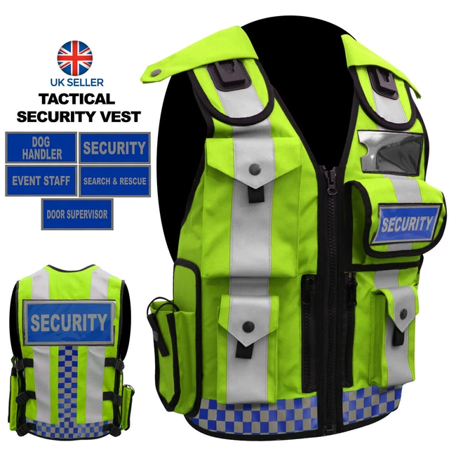 SECURITY HI VIZ Tactical Vest Enforcement CCTV Tac Vest Dog Handler ...