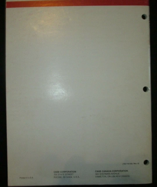 CASE-IH DOUBLE Windrow Attachment for 8880 Windrower Tractor Operator`s ...