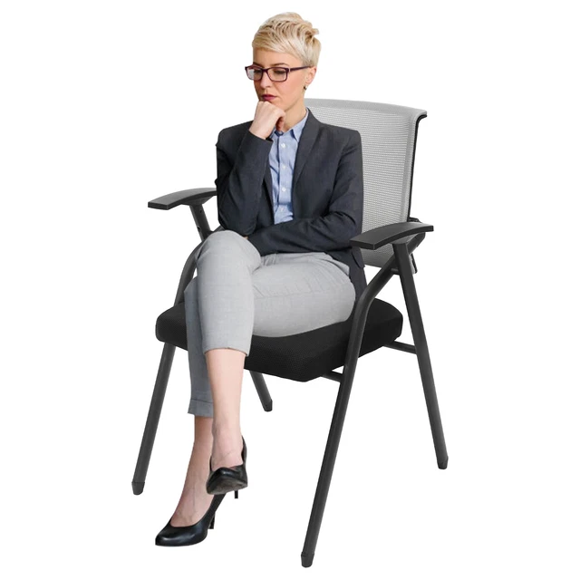 FOLDABLE OFFICE RECEPTION Guest Chair without Casters For Conference ...