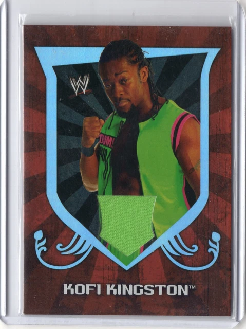 CARTE PATCH RELIQUE classique KOFI KINGSTON WWE Wrestling 2011 Topps ...