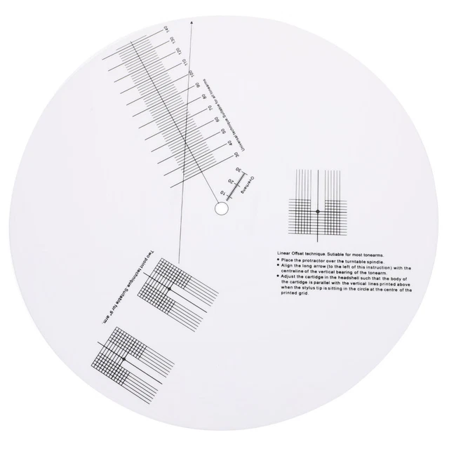 TURNTABLE CALIBRATION DISK Anti-sliding Pickup Tool Vinyl Record Needle ...