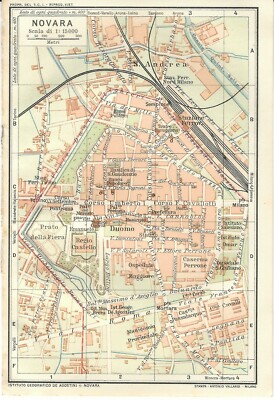 NOVARA MAPPA TOURING Club 1914 Carta geografica EUR 14,00 - PicClick FR