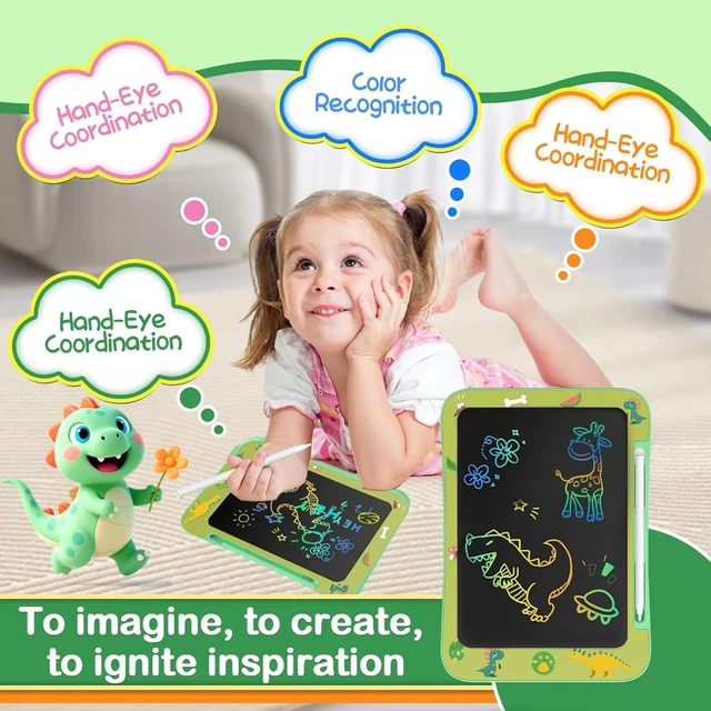 LCD WRITING TABLET for Kids, Colorful Screen Drawing Board for 3-7 Year ...