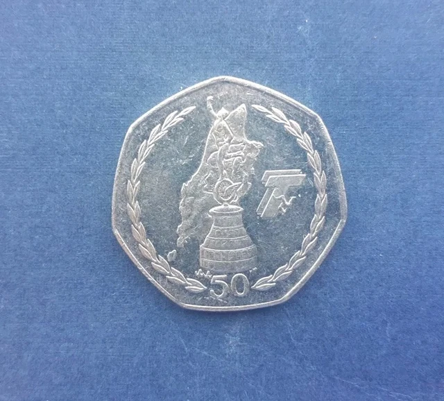 ISLE OF MAN TT 50p Coin Rare £3.99 - PicClick UK