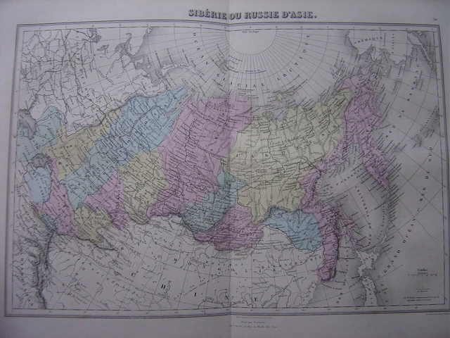 LARGE MAP OF RUSSIA Russian Turkestan & Siberia SIBERIA £8.67 - PicClick UK