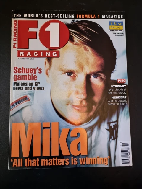 F1 RACING MAGAZINE November 1999. Mika Hakkinen. Jackie Stewart. Johnny ...